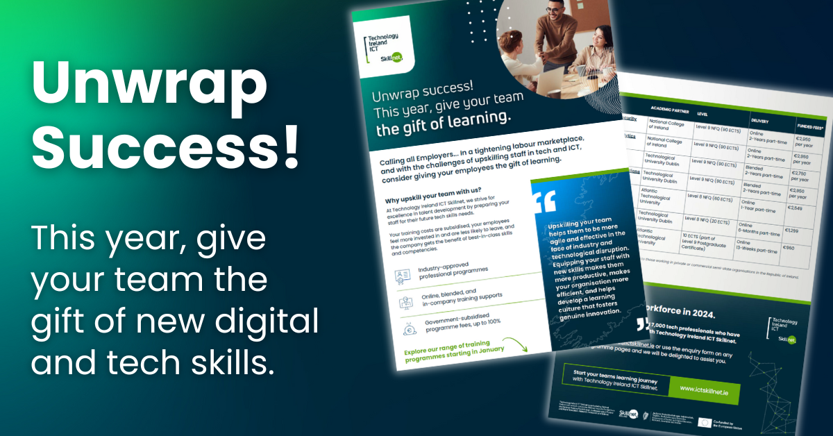 Give the gift of learning: empower your team for success with ICT Skillnet